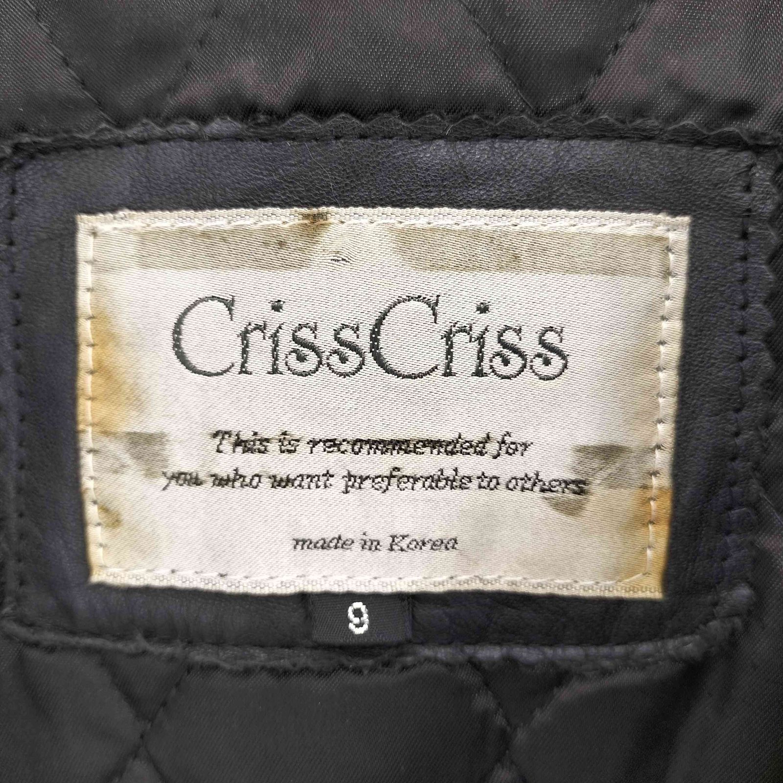 ユーズドフルギ USED古着 裏地キルティング ダブルフロント カウレザー