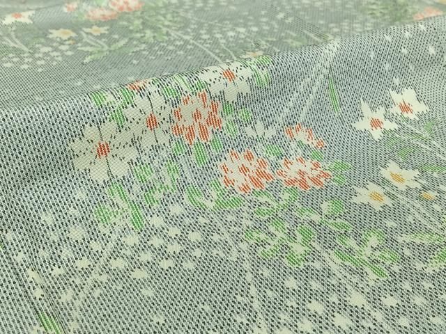 平和屋着物▽上質な紬 単衣 草花文 正絹 逸品 AABF0986jh - メルカリ