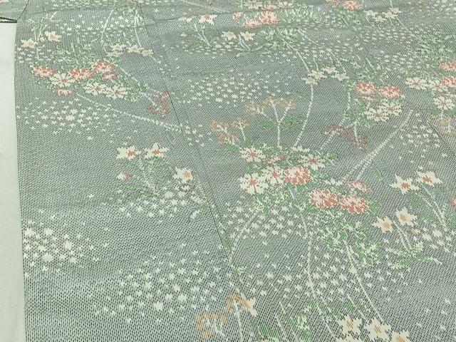 平和屋着物▽上質な紬 単衣 草花文 正絹 逸品 AABF0986jh - メルカリ