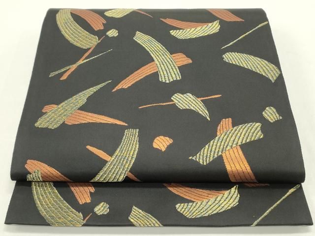 平和屋着物○ファッションデザイナー 花井幸子 六通柄袋帯 抽象文様