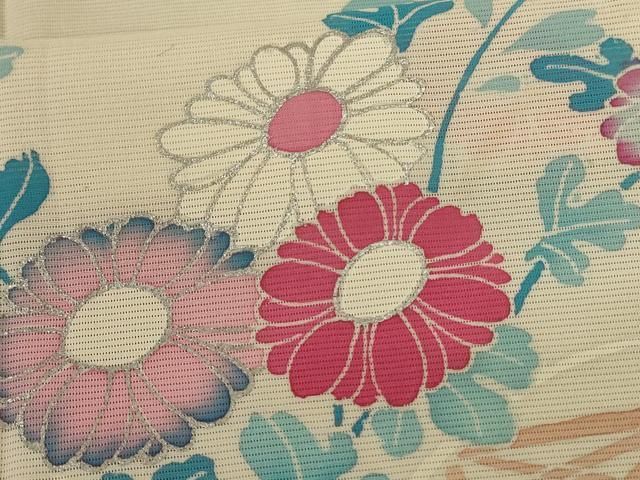 平和屋着物＊夏物 訪問着 絽 流水草花文 正絹 逸品 AABF1590jd - メルカリ