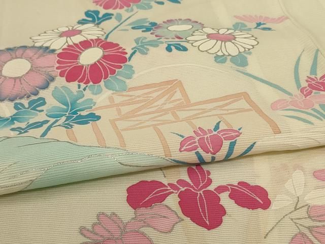 平和屋着物＊夏物 訪問着 絽 流水草花文 正絹 逸品 AABF1590jd - メルカリ