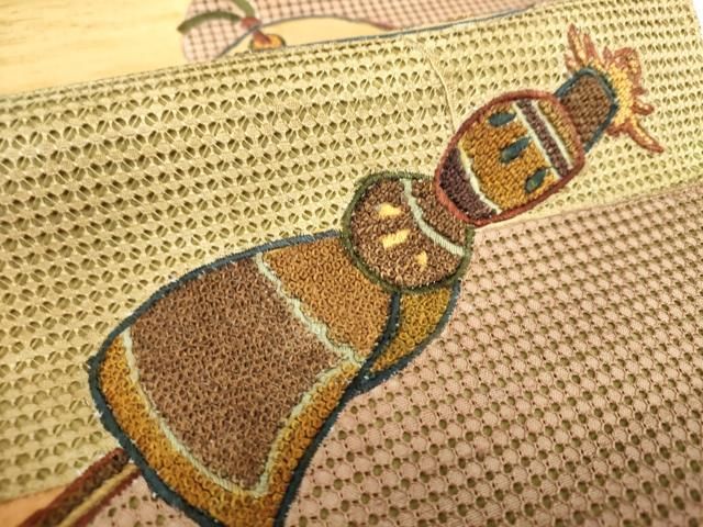 平和屋着物○中国三大刺繍 スワトウ相良刺繍 汕頭相良刺繍 総刺繍 太鼓