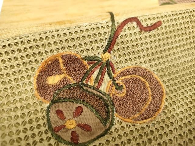 平和屋着物○中国三大刺繍 スワトウ相良刺繍 汕頭相良刺繍 総刺繍 太鼓