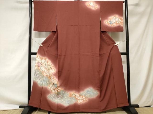 平和屋着物□訪問着 手描き 絞り 辻が花 暈し染め ますいわ屋扱い 正絹