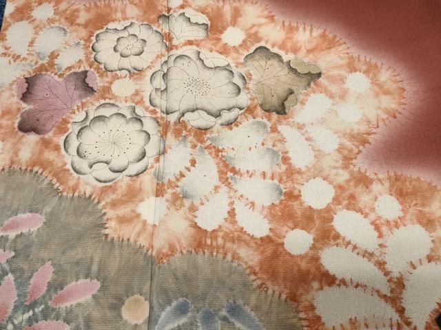 平和屋着物□訪問着 手描き 絞り 辻が花 暈し染め ますいわ屋扱い 正絹