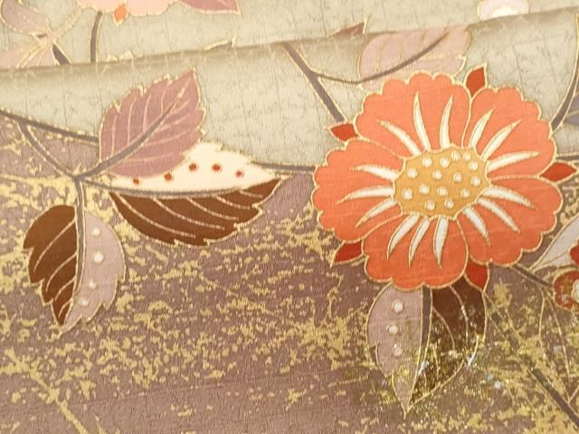 平和屋着物●訪問着　花籠文　金銀彩　正絹　逸品　CAAW3713vf 平和屋着物□訪問着 枝花文 金銀彩 正絹 逸品 未使用 CABA7972fb