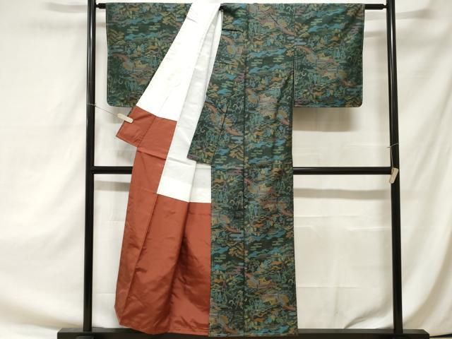 平和屋着物□本場大島紬 7マルキ 御所解文 証紙付き 正絹 逸品