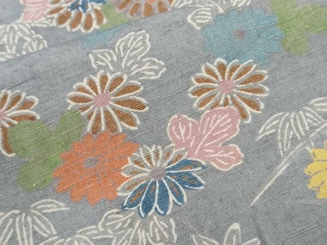 平和屋着物□上質な小紋 紬地 流水草花文 正絹 逸品 CAAZ5674ev - メルカリ