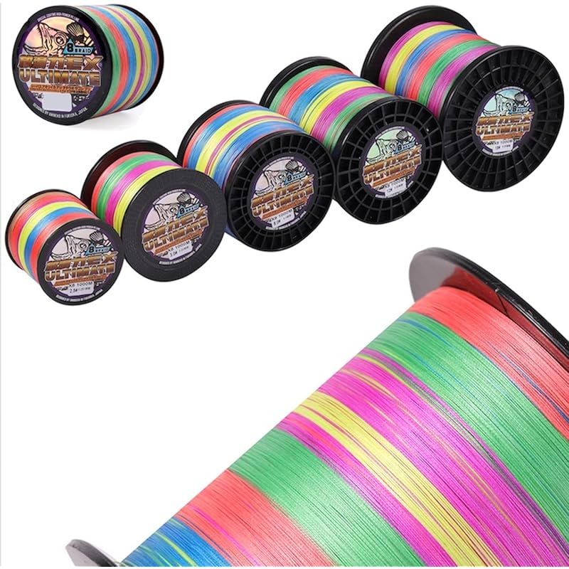 放浪カモメ PEライン 釣り糸 2号 500M 5色 マルチカラー 8本編 28lb