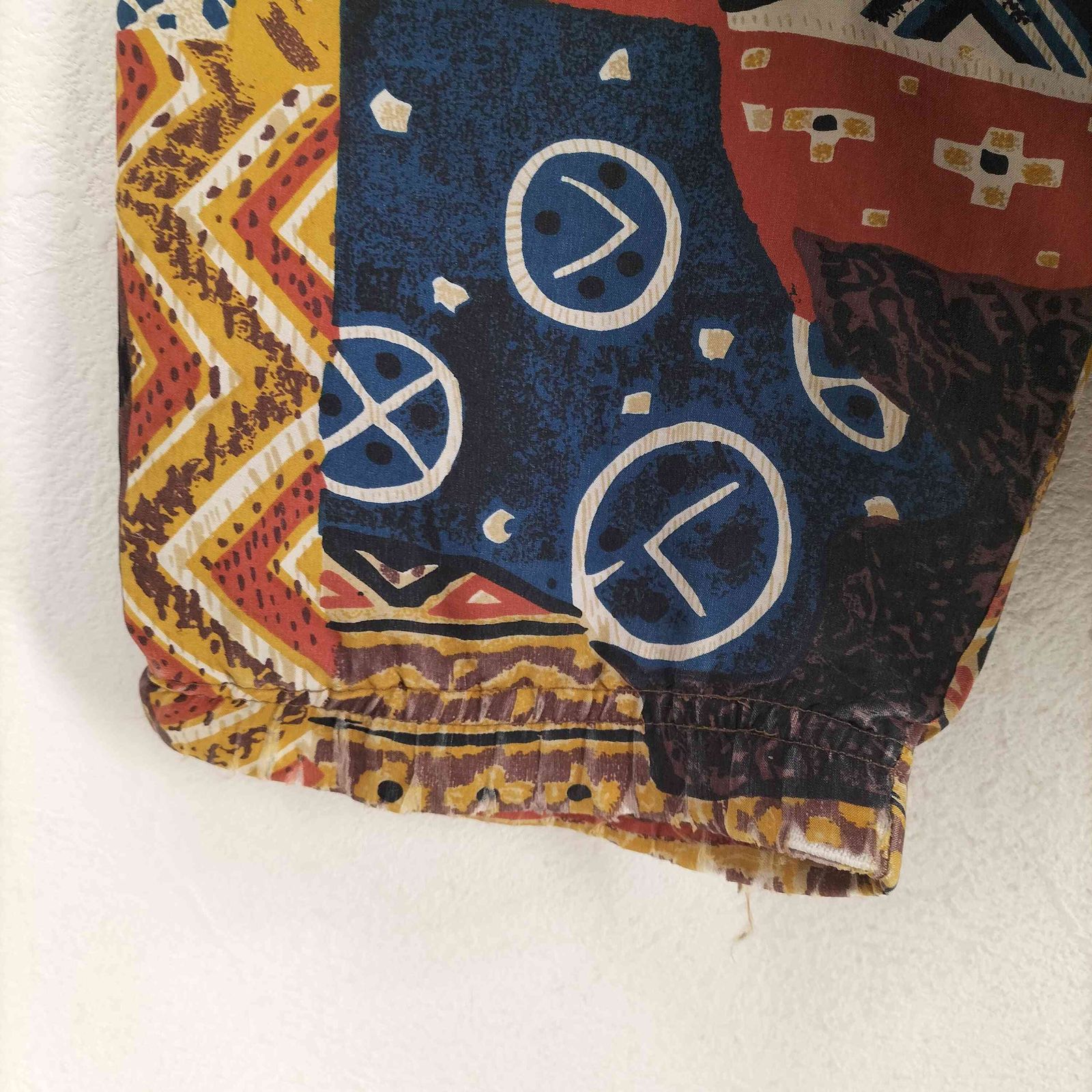 ユーズドフルギ USED古着 シルク100 総柄ジップジャケット メンズ M