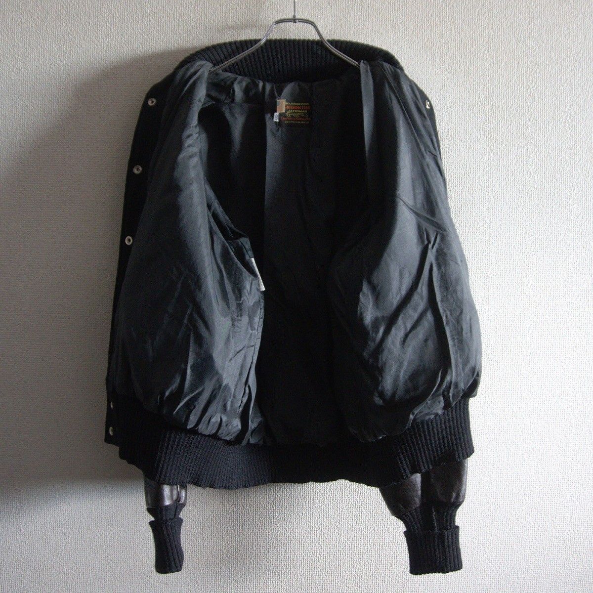 【美品】SKOOKUM【メルトン×レザー スタジャン】40 スクーカム ブラック ジャケット 26010128 - メルカリ