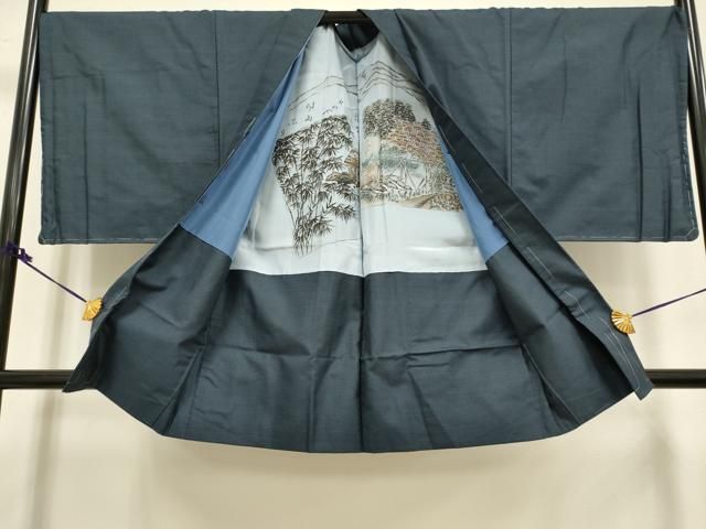 平和屋着物○極上 男性 本場大島紬 アンサンブル キングサイズ 100亀甲