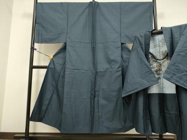 平和屋着物■極上　男性　本場大島紬　アンサンブル　120亀甲　総詰め　キングサイズ　証紙付き　逸品　未使用　CYAA3912s5 平和屋着物○極上 男性 本場大島紬 アンサンブル キングサイズ 100亀甲