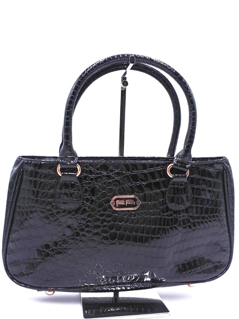 Folli Follie フォリフォリ 型押しレザー エナメル セミショルダー