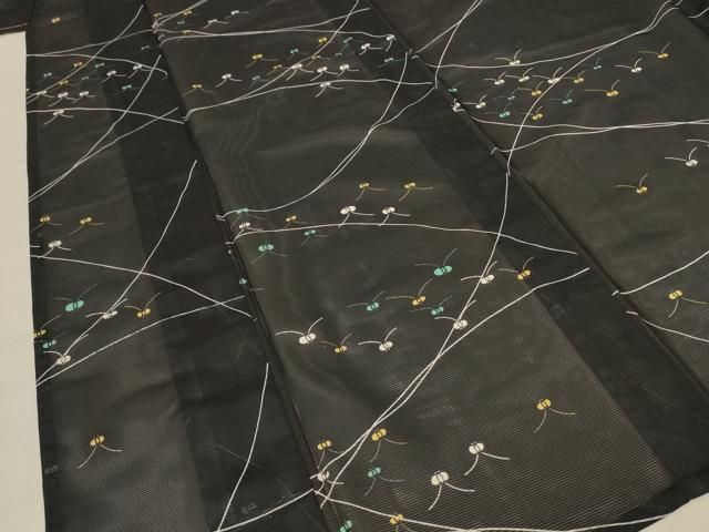 平和屋着物＊夏物 小紋 絽 舞花文 洗える着物 AABF1655jd - メルカリ