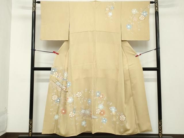 平和屋着物□訪問着 駒刺繍 花舟 暈し染め 金彩 正絹 逸品 DABB2250cd