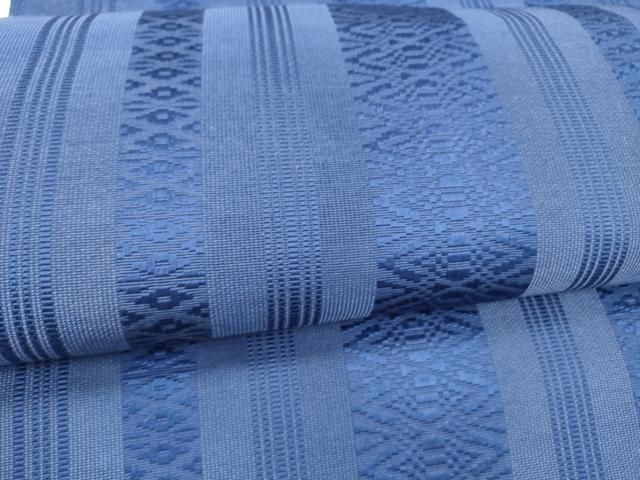 平和屋着物＊夏物 本場筑前博多織 八寸名古屋帯 紗献上 紺色 正絹 逸品