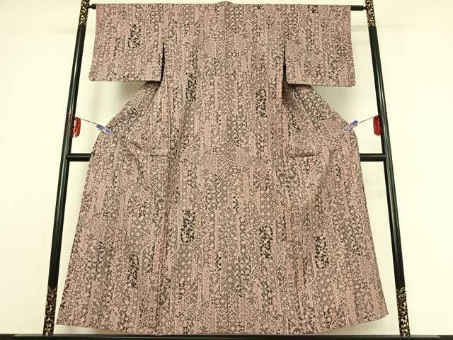 平和屋着物▽小紋 単衣 切嵌更紗花文 洗える着物 AABE1598jh - メルカリ