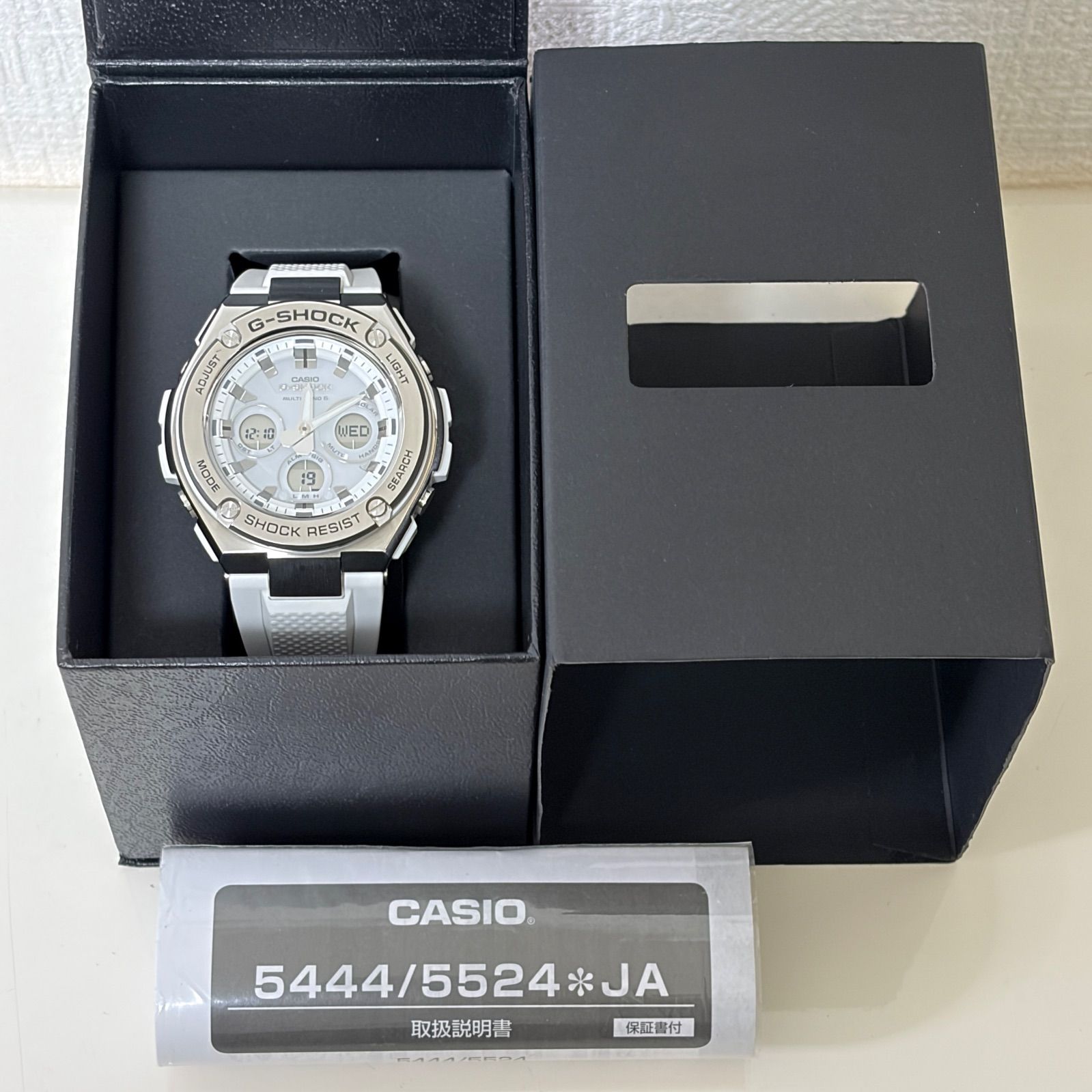 （T764）保証付き！極美品 正常稼動 CASIO カシオ 電波ソーラー G-SHOCK ジーショック G-STEEL ジースチール GST ...