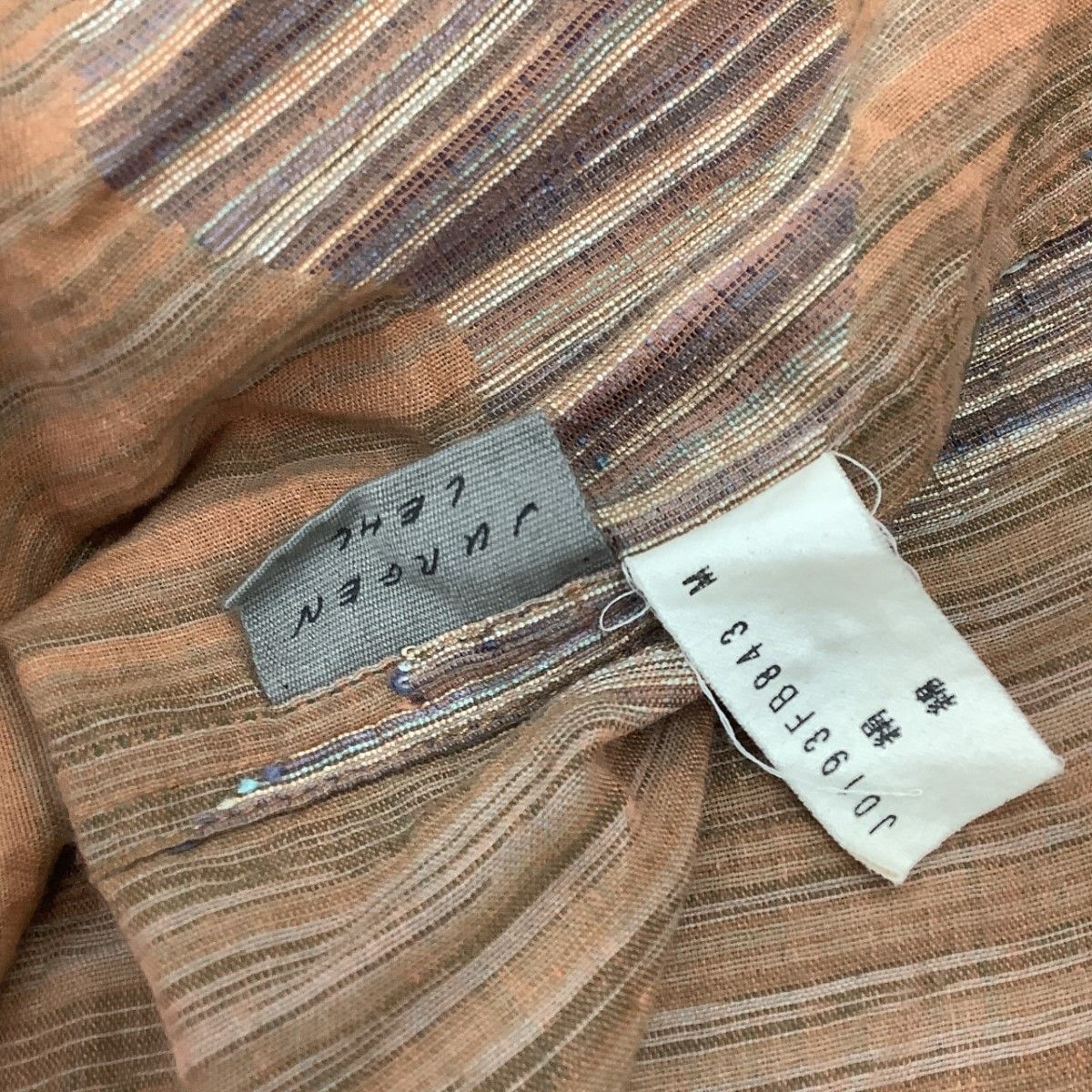 JURGEN LEHL ヨーガンレール レディース シャツ SIZE M オレンジ