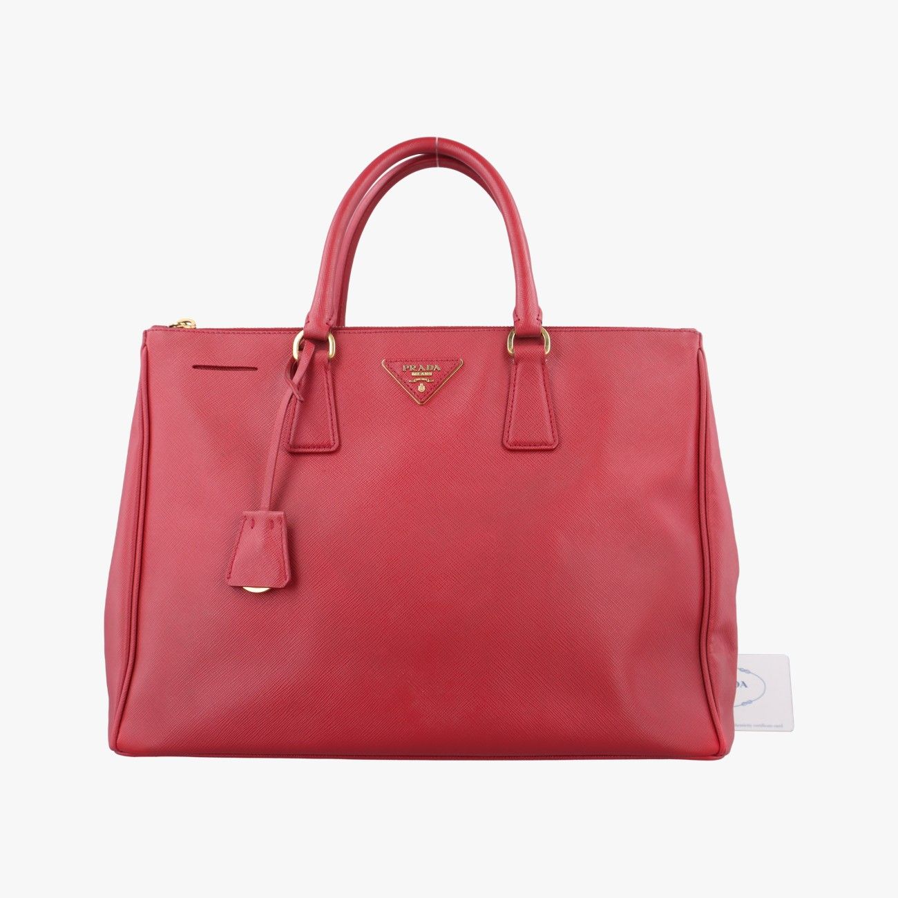 プラダPradaガレリア レッド サフィアーノレザー BN1786 173 7/R