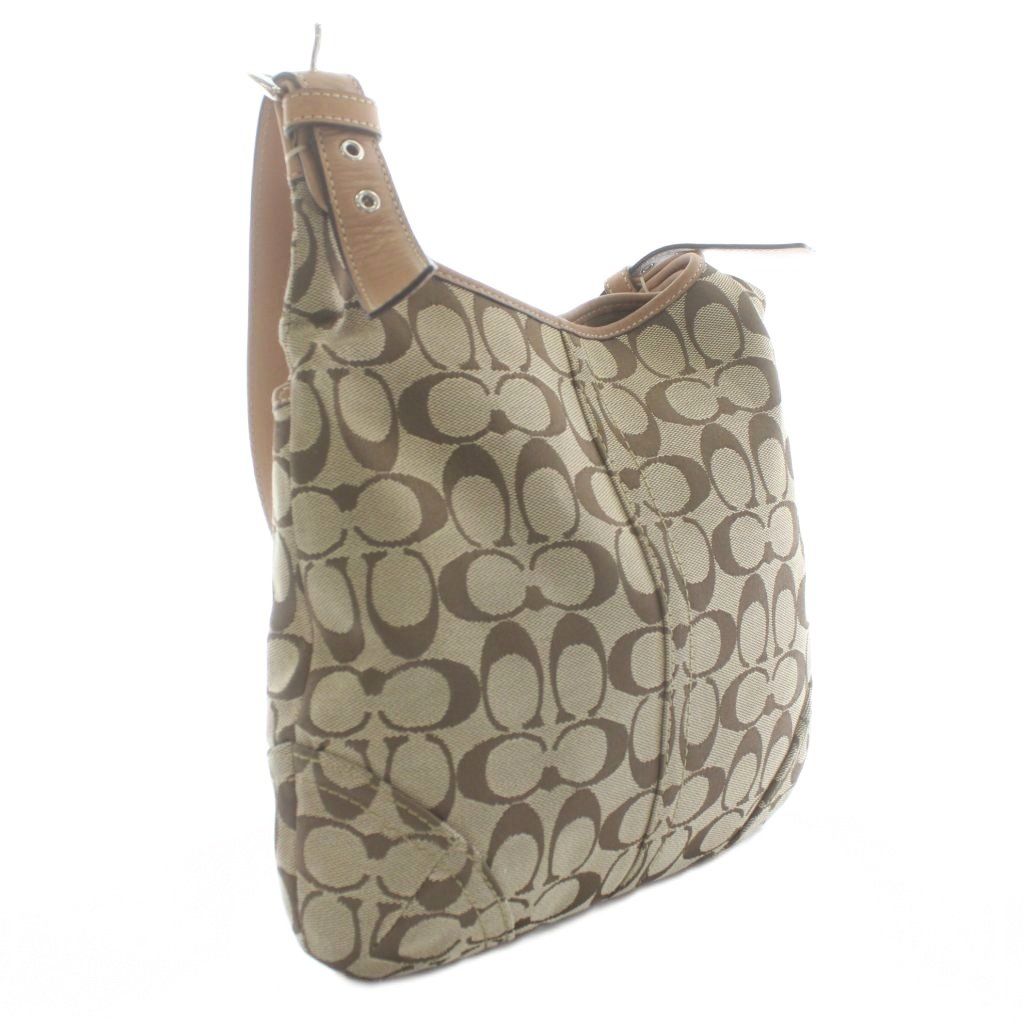 コーチ COACH ショルダーバッグ キャンバス レザー シグネチャー 総柄