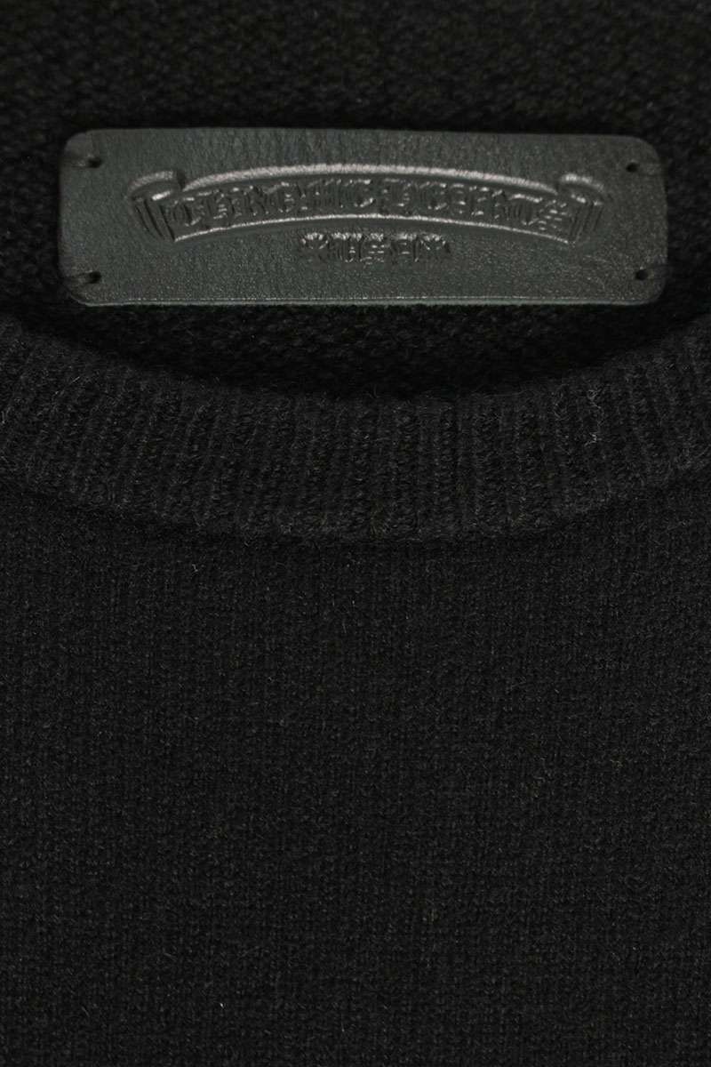 クロムハーツ LIFE SENTENCE 袖フローラルクロス刺繍カシミアニット