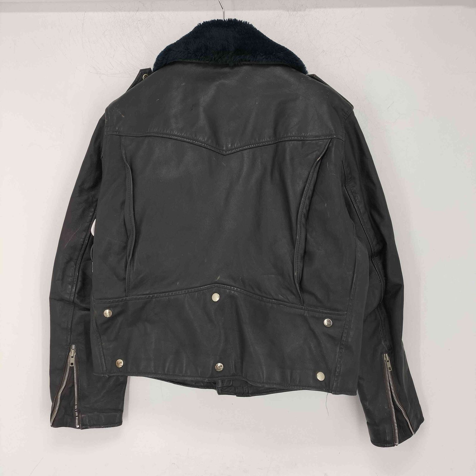 ユーズドフルギ USED古着 襟ボア ダブルライダースジャケット メンズ