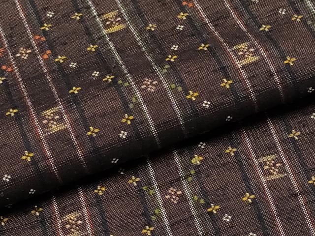 平和屋本店○極上 本場琉球 読谷山花織 紬地 手織 草木染 福地正美作