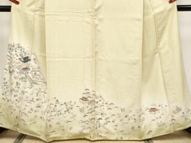 平和屋本店○極上 中国三大刺繍 スワトウ相良刺繍 総刺繍 訪問着 風景