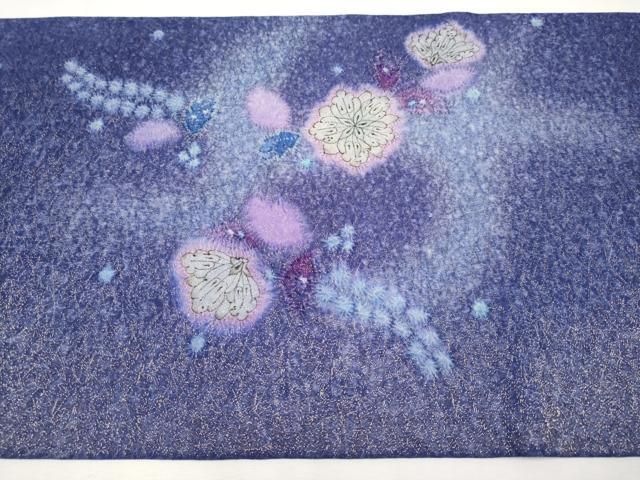 平和屋本店○極上 久保田一竹 幻の辻が花 太鼓柄袋帯 金通し地 逸品