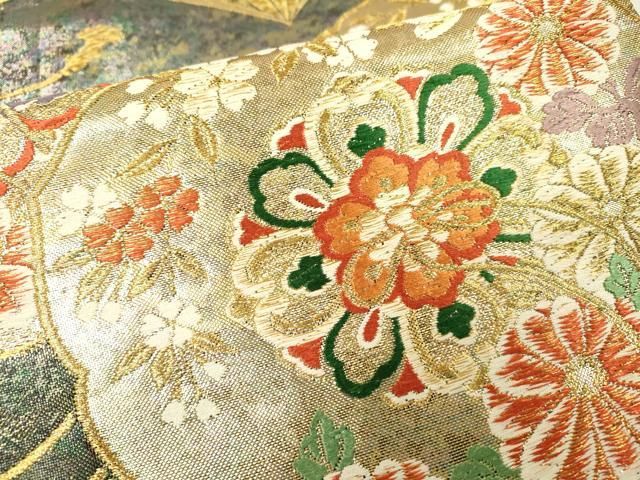 平和屋着物▽六通柄袋帯 唐織 正倉院花唐草文 金糸 引箔 鈴乃屋扱い