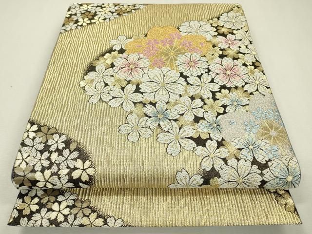 平和屋着物▽六通柄袋帯 舞桜 金銀糸 正絹 逸品 DAAZ6969fe - メルカリ