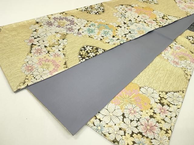 平和屋着物▽六通柄袋帯 舞桜 金銀糸 正絹 逸品 DAAZ6969fe - メルカリ