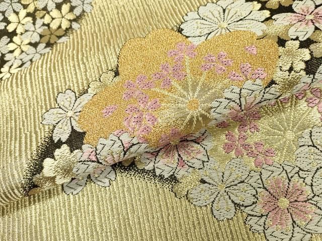 平和屋着物▽六通柄袋帯 舞桜 金銀糸 正絹 逸品 DAAZ6969fe - メルカリ