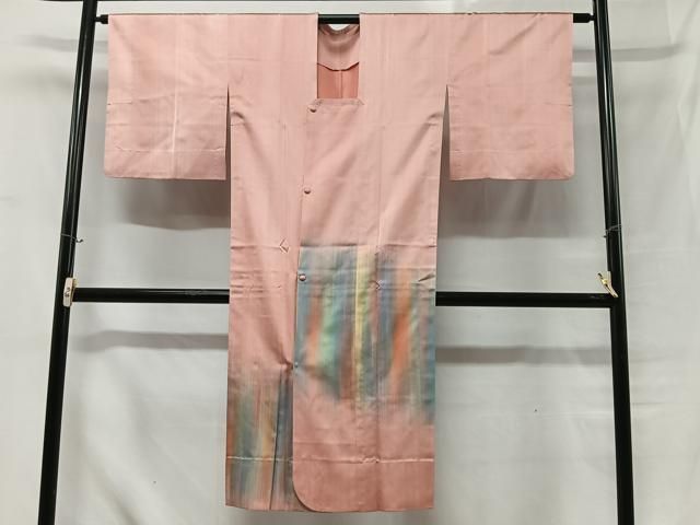 平和屋着物＃道行コート 単衣 霞文 暈し染め ロング丈 正絹 逸品