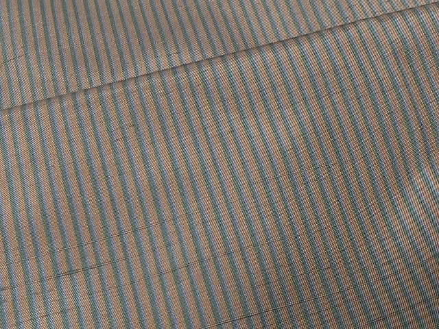 平和屋着物＃道行コート本場大島紬 雨コート 単衣 縞 ロング丈 証紙