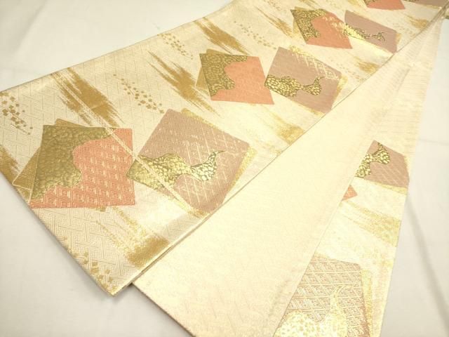 平和屋着物◎本綾佐賀錦 伝統工芸品産業功労者 岡野武一郎 六通柄袋帯