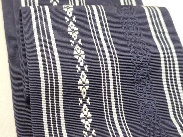 平和屋着物◎男性 本場筑前博多織 角帯 献上柄 証紙付き 正絹 逸品