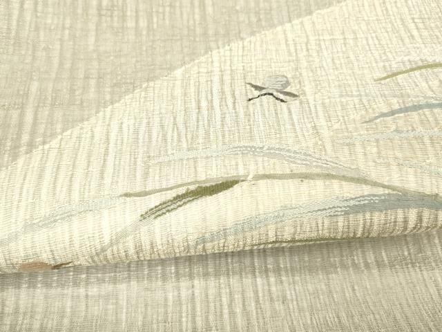 平和屋着物＊夏物 太鼓柄袋帯 夏虫草葉文 正絹 逸品 DABA0248cm - メルカリ