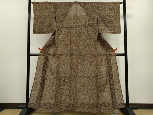 平和屋着物＊夏物 小千谷ちぢみ 菱草花文 麻 逸品 CABB2333ze - メルカリ