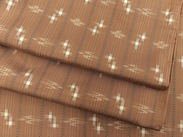 平和屋着物○上質な紬 本場琉球絣 大城工房 正絹 逸品 未使用