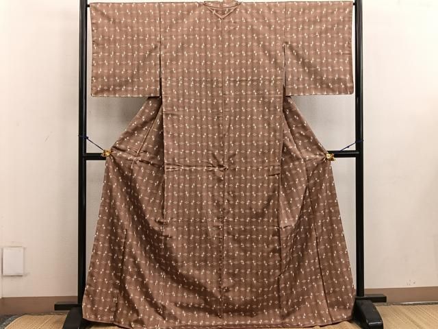 平和屋着物○上質な紬 本場琉球絣 大城工房 正絹 逸品 未使用