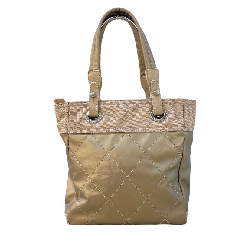 シャネル CHANEL パリビアリッツトートPM A34208 ベージュ シルバー