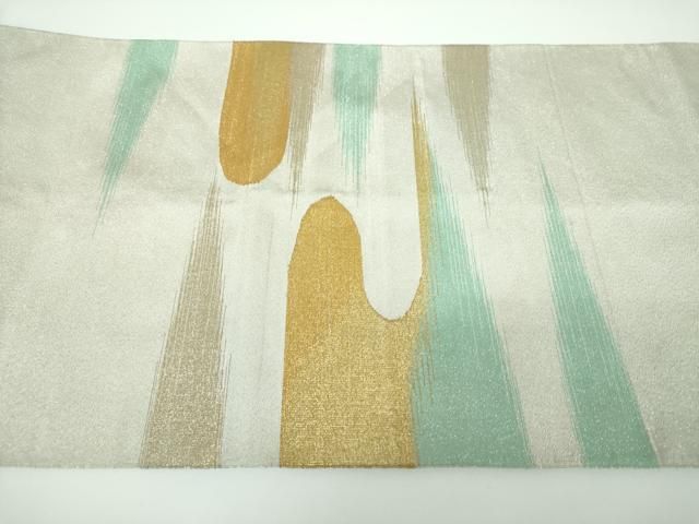 平和屋着物○爪掻き本綴れ 太鼓柄袋帯 霞文 金銀糸 正絹 逸品