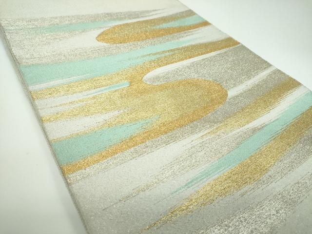 平和屋着物○爪掻き本綴れ 太鼓柄袋帯 霞文 金銀糸 正絹 逸品