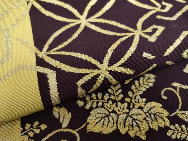 平和屋着物○善之助 着物ブランド 一期一会 全通柄袋帯 市松桐文 金