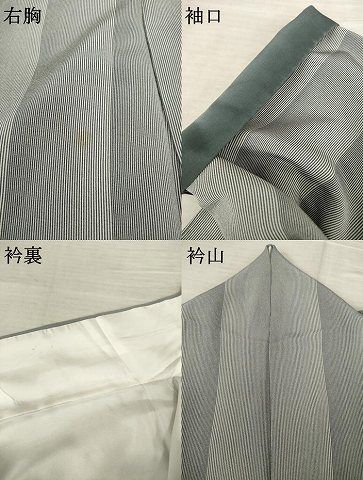 平和屋着物○伝統工芸士 砂川健一 江戸小紋 間道 正絹 逸品 AABF2852ck