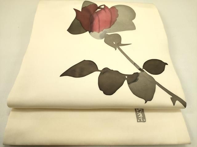 平和屋着物○日展染色作家 高久空木 ろうけつ染 塩瀬 九寸開き名古屋帯